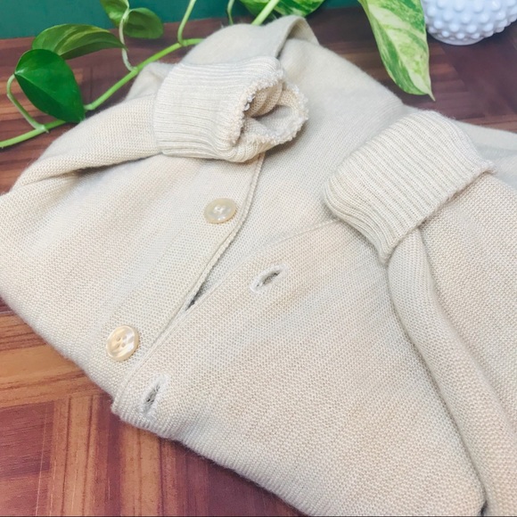 Vintage | Sweaters | Vtg Vsco 9s Tan Chunky Grandpa Sweater | Poshmark